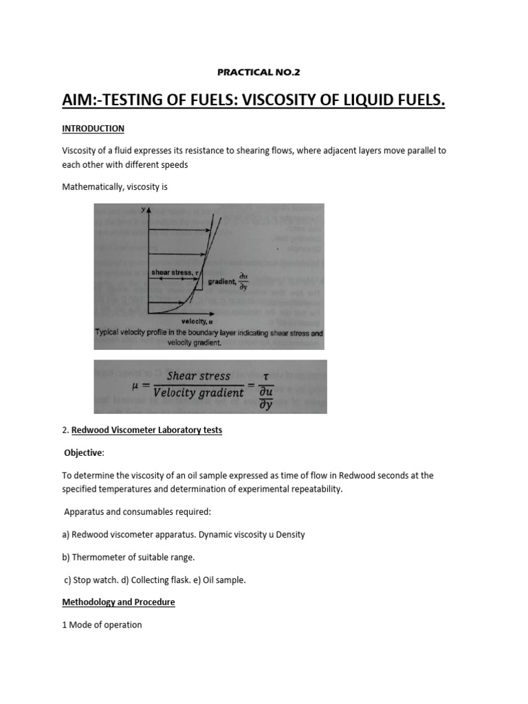 Practical No.2 | PDF | Viscosity | Temperature Practical No.2 | PDF | Viscosity | Temperature