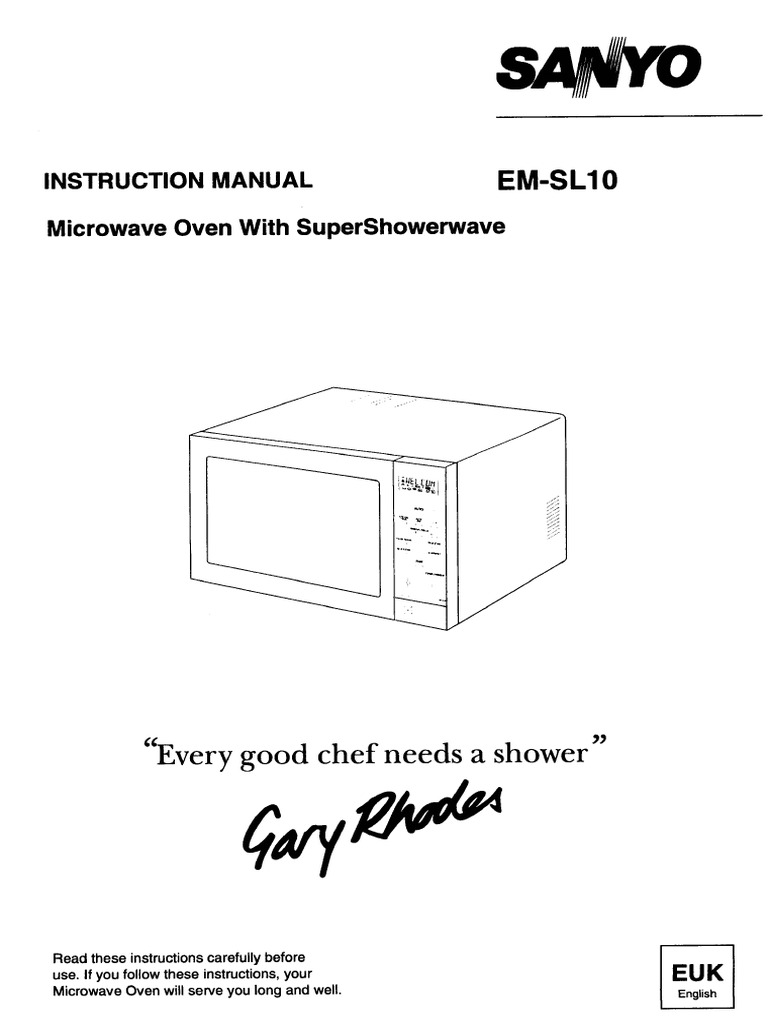 Sanyo Microwave EM-SL10 EN | PDF