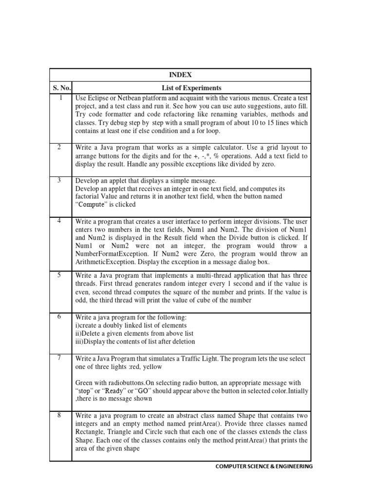 Java Lab File | PDF | Java (Programming Language) | Integrated ... Java Lab File | PDF | Java (Programming Language) | Integrated ...