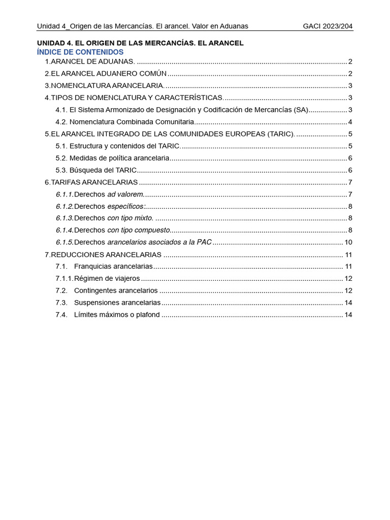 Clasificación Arancelaria de Mercancías | PDF | Arancel | aduana