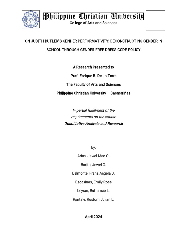 Research Interview Questionnaire | PDF | Gender | Gender Studies