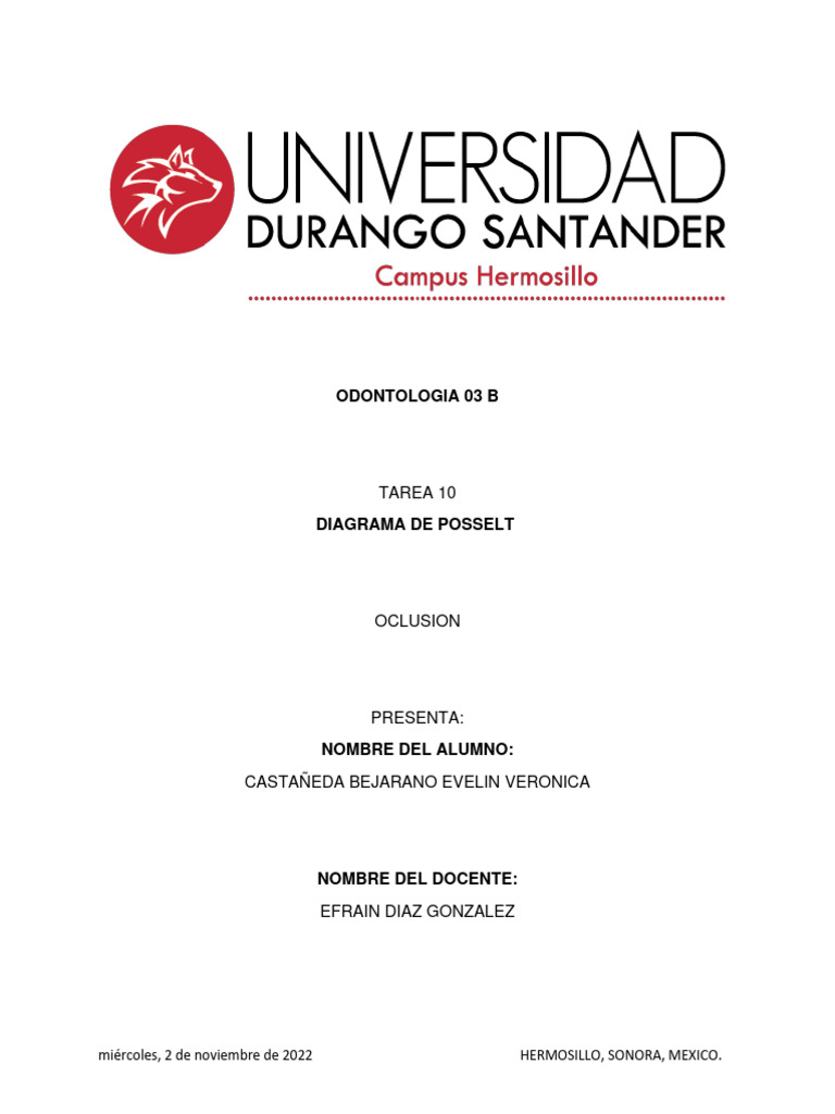 Diagrama de Posselt en Oclusión Dental | PDF