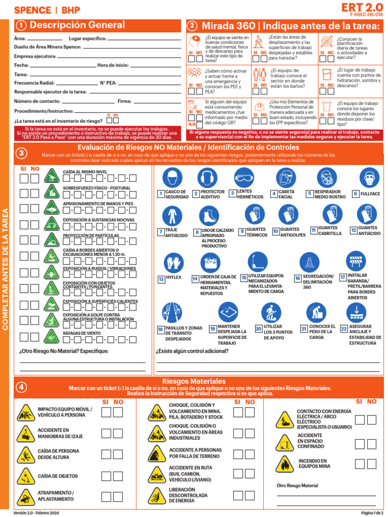 Formulario ERT 2.0 - Febrero 2024 - SPENCE | PDF