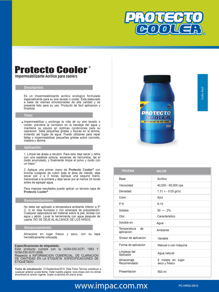 Protecto Cooler | Descargar gratis PDF | Agua | Pintura acrilica
