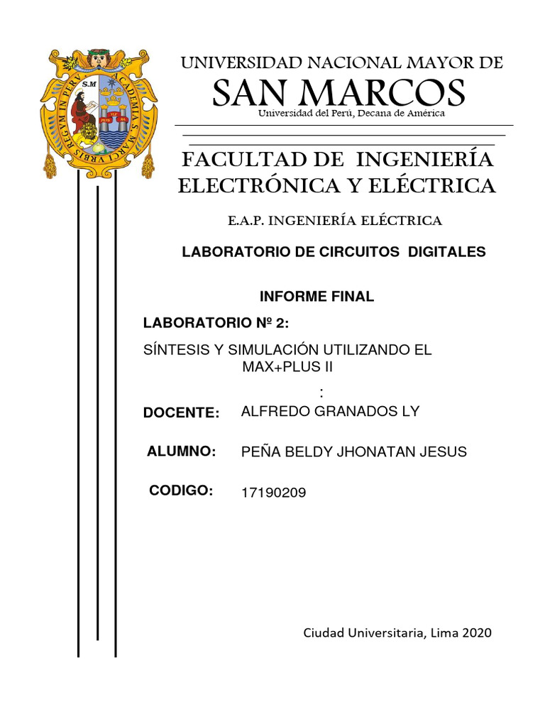 Informe Final Labo N°2 | PDF | Red eléctrica | Poco