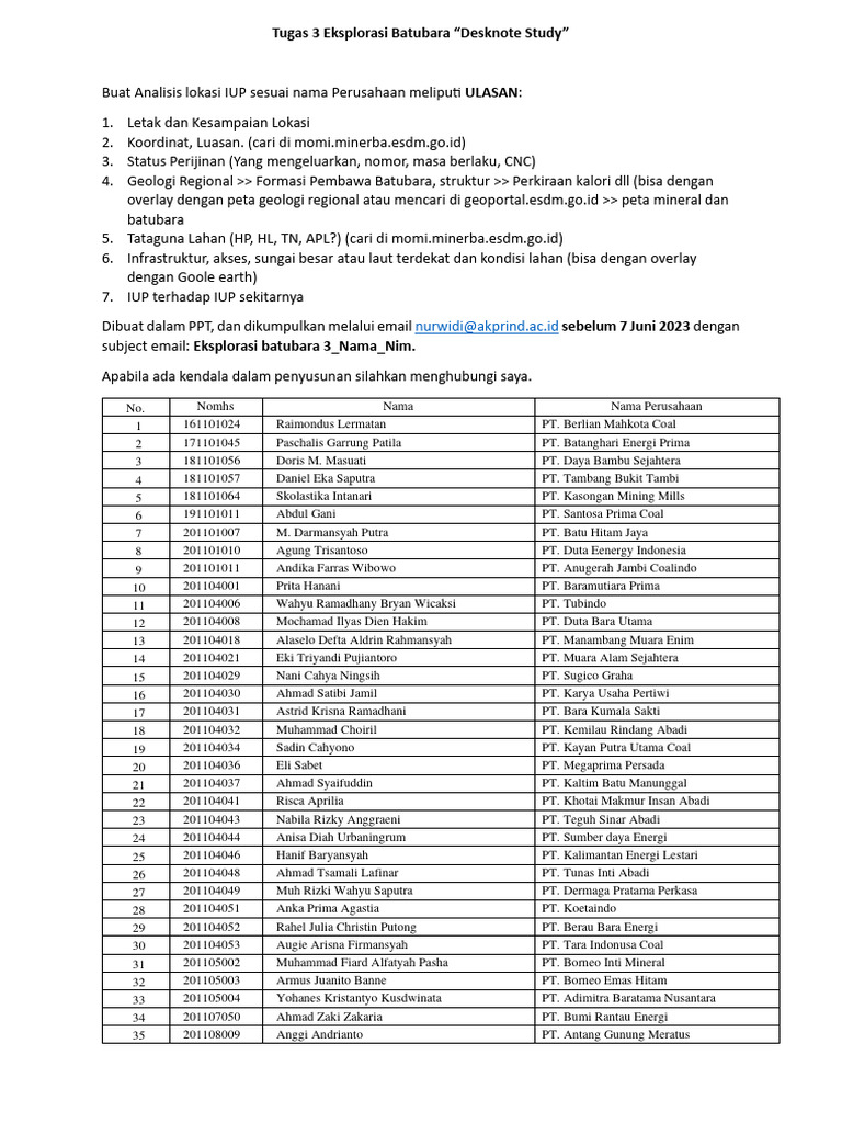 Tugas 3 Eksplorasi Batubara | PDF