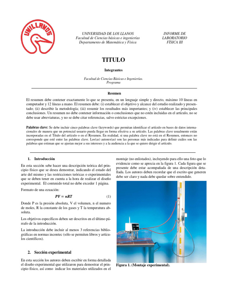 Formato de Informe | PDF | Medición | Science