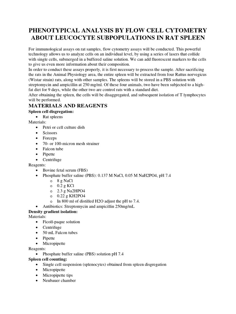 Inmunologia | PDF | Flow Cytometry | Fluorophore