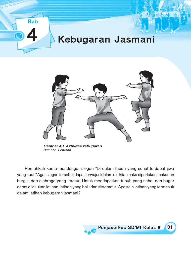 Materi PJOK Kelas 6 Bab 4 Kebugaran Jasmani | PDF