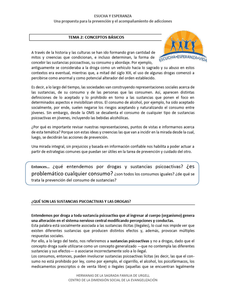 Tema 2 - Conceptos y Consumo Problematico | PDF | La dependencia de ...