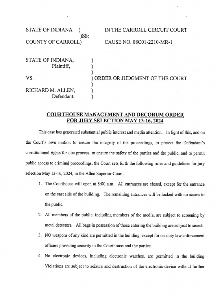 Court Room Decorum - Judge Gull | PDF | Courtroom | Courthouse