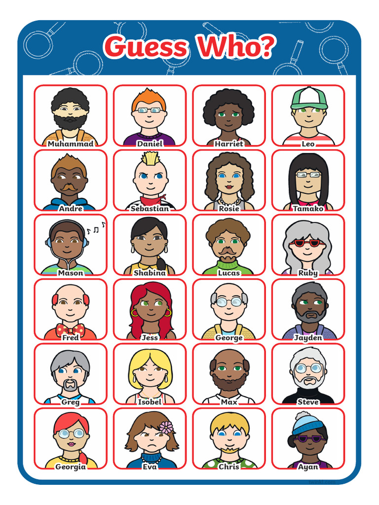 Guess Who Board Page 1 | PDF