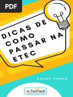 Prova ETEC 2024 O Que Estudar Assuntos, Apostilas e Simulado | PDF