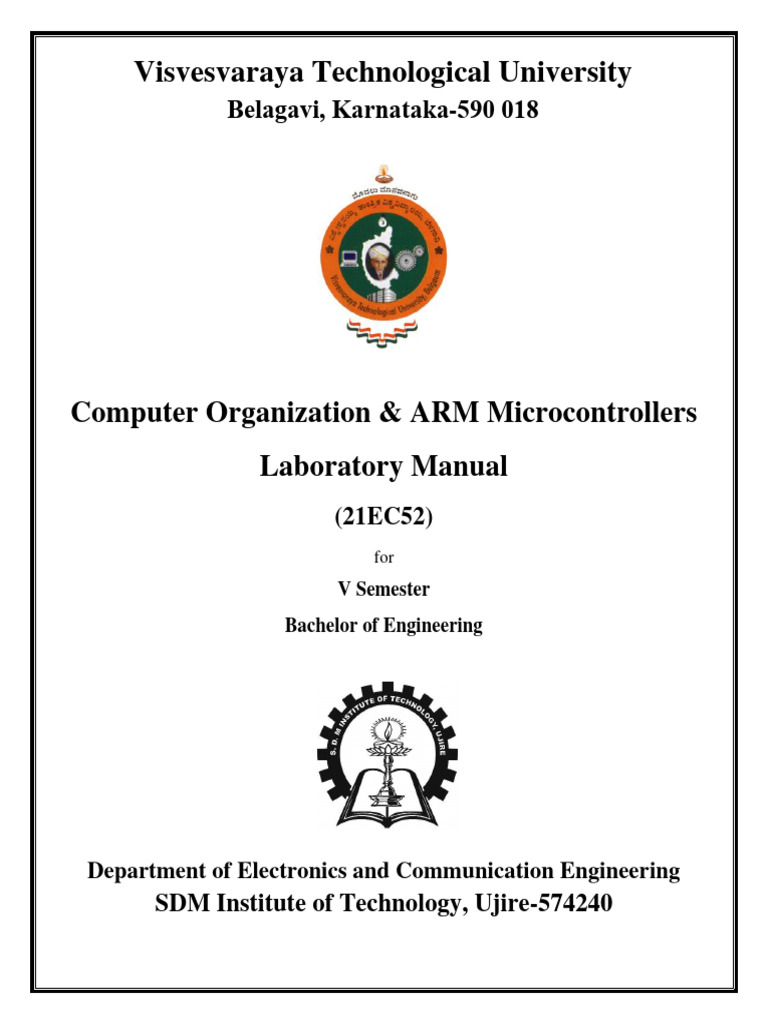 21EC52 - ARM Microcontrollers LAB - Programs | PDF | Microcontroller | Computer Engineering
