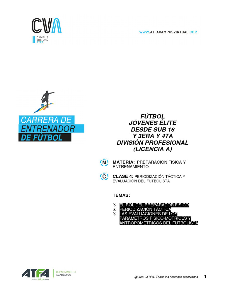 Preparación Física en Fútbol Juvenil | PDF | Creatividad | Pensamiento