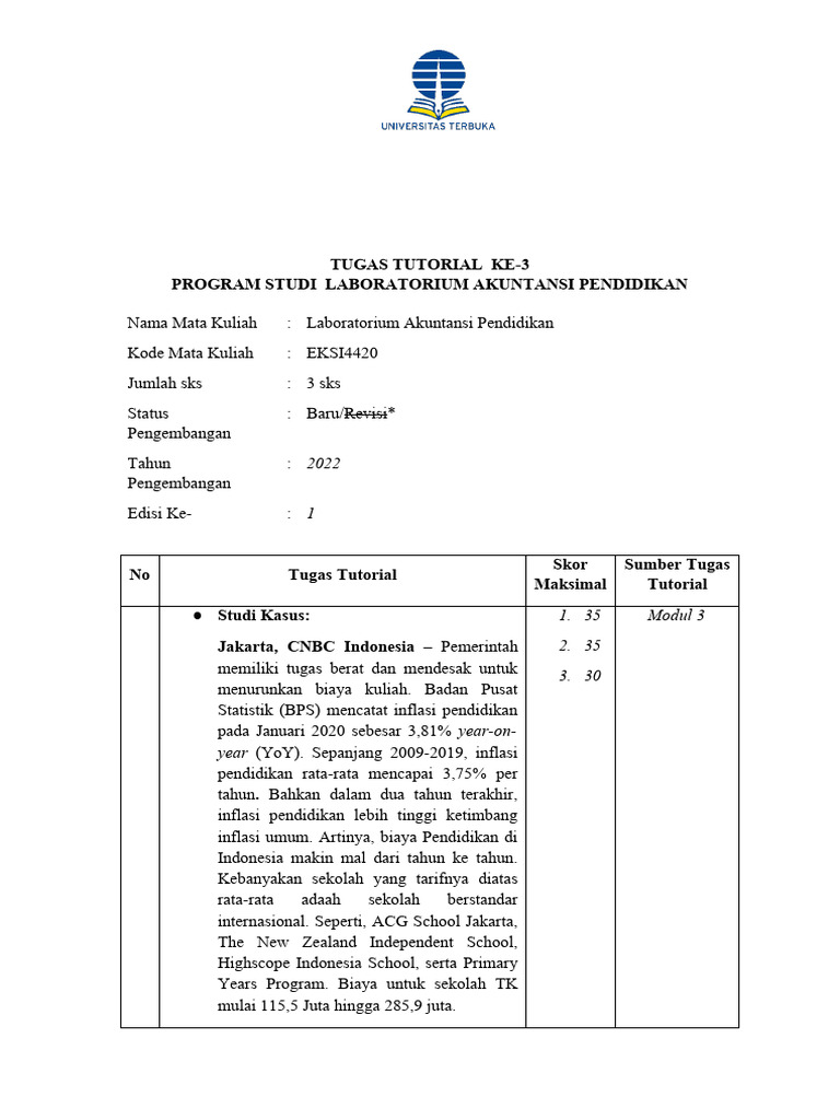 Tugas 3 Lab. Pendidikan | PDF
