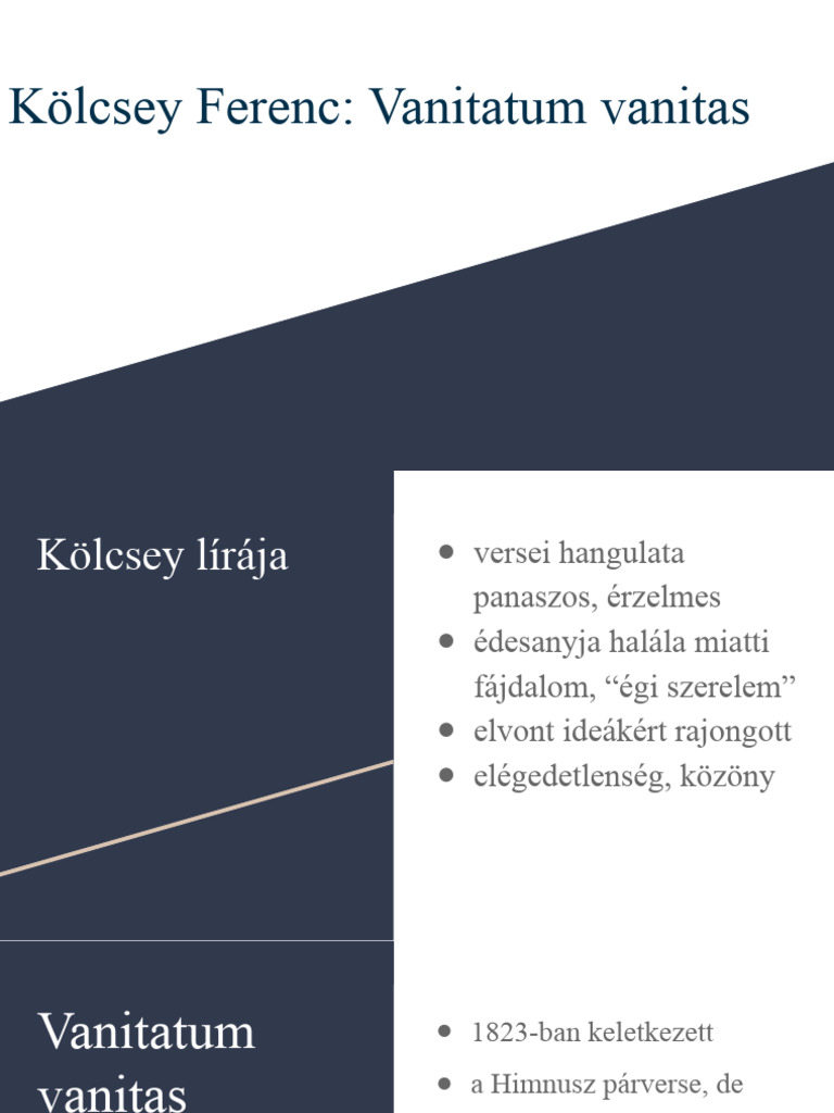 Kölcsey Ferenc - Vanitatum Vanitas | PDF