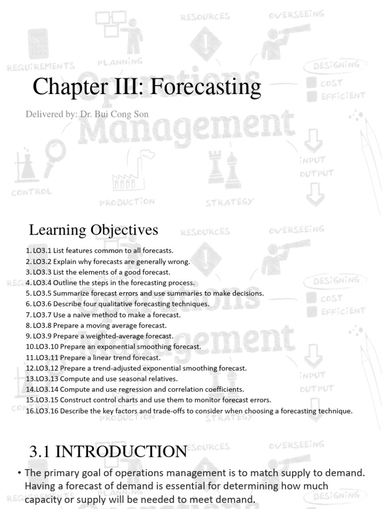 OM Chapter III Forcasting | PDF | Forecasting | Errors And Residuals