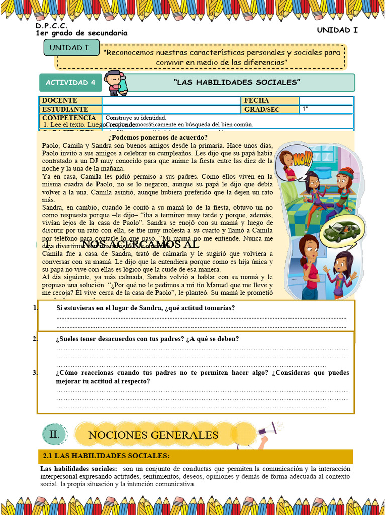 1 DPCC - Actv.04-Uni.1 2024 | PDF | Comunicación | Ciencias del comportamiento