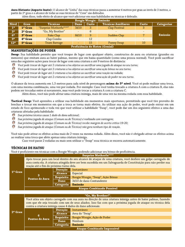 Técnicas de Boogie Woogie e Swap | PDF