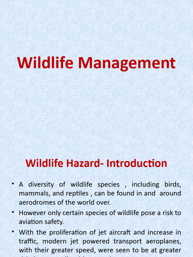 04 2 Wildlife Management Pdf Habitat Wildlife