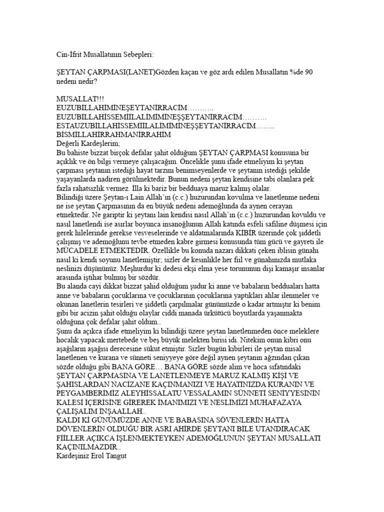 Cin Ifrit Belge | PDF