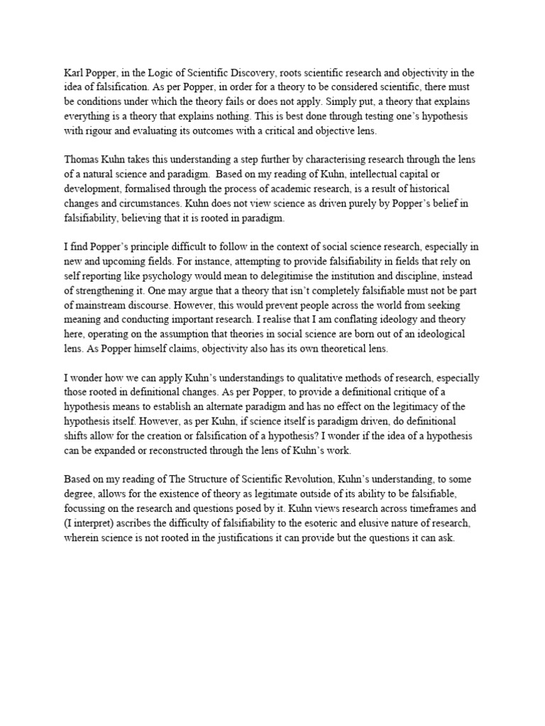 Class Notes | PDF | Falsifiability | Karl Popper Class Notes | PDF | Falsifiability | Karl Popper