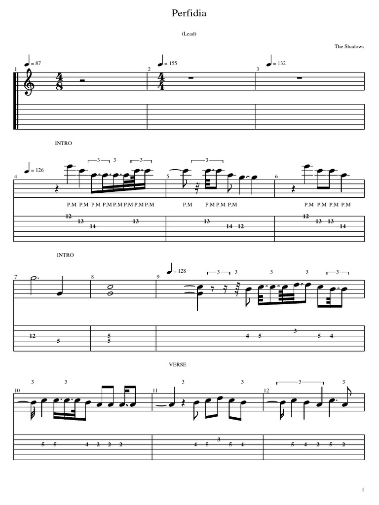 The Shadows - Perfidia | PDF | Teoría del ajedrez | Ajedrez