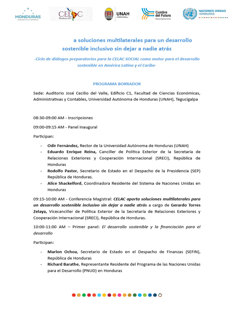 Programa Ciclo CELAC 2024 | PDF | Honduras