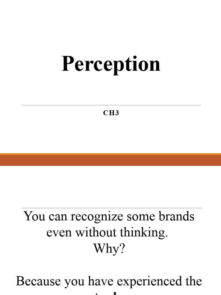 Consumer Behavior - Perception | PDF | Perception | Attention