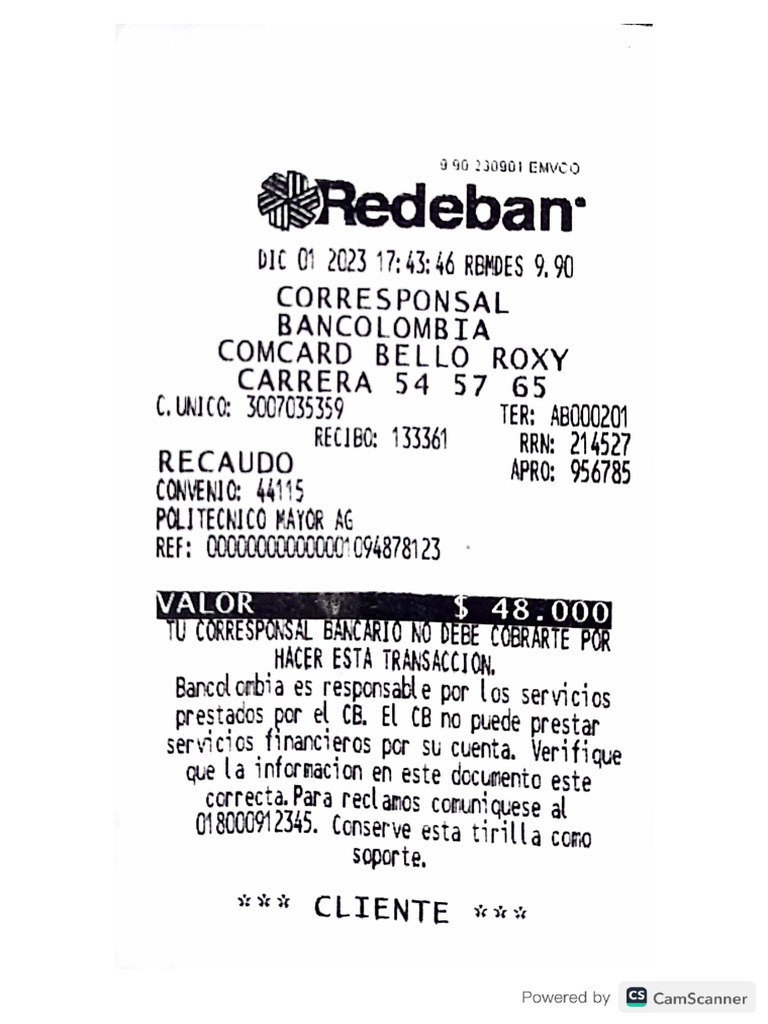 Comprobante Matrícula | PDF