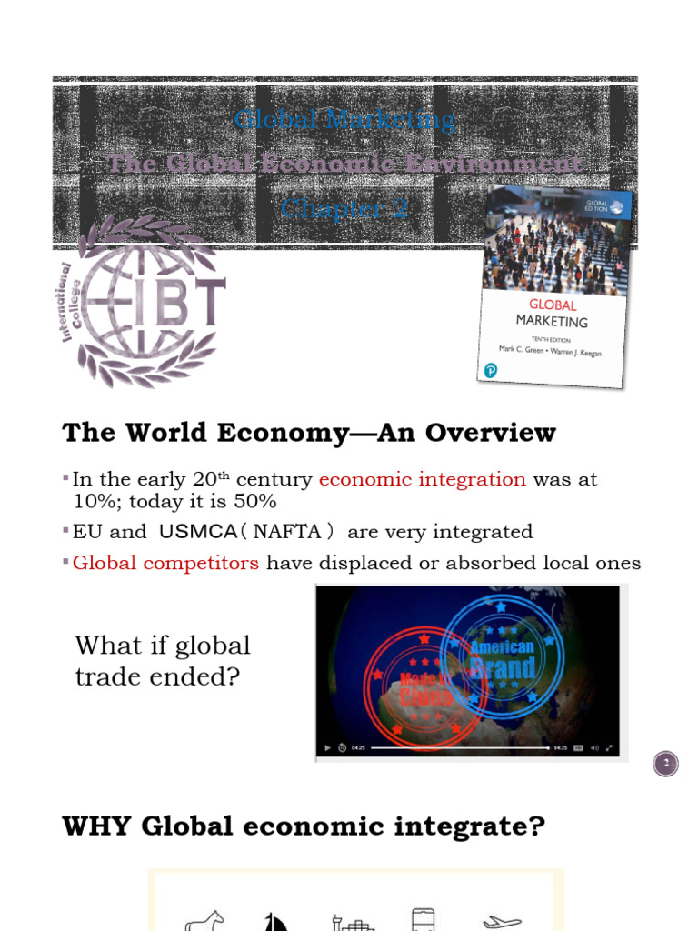 International Marketing The Global Economic - Trade Environment | PDF ...