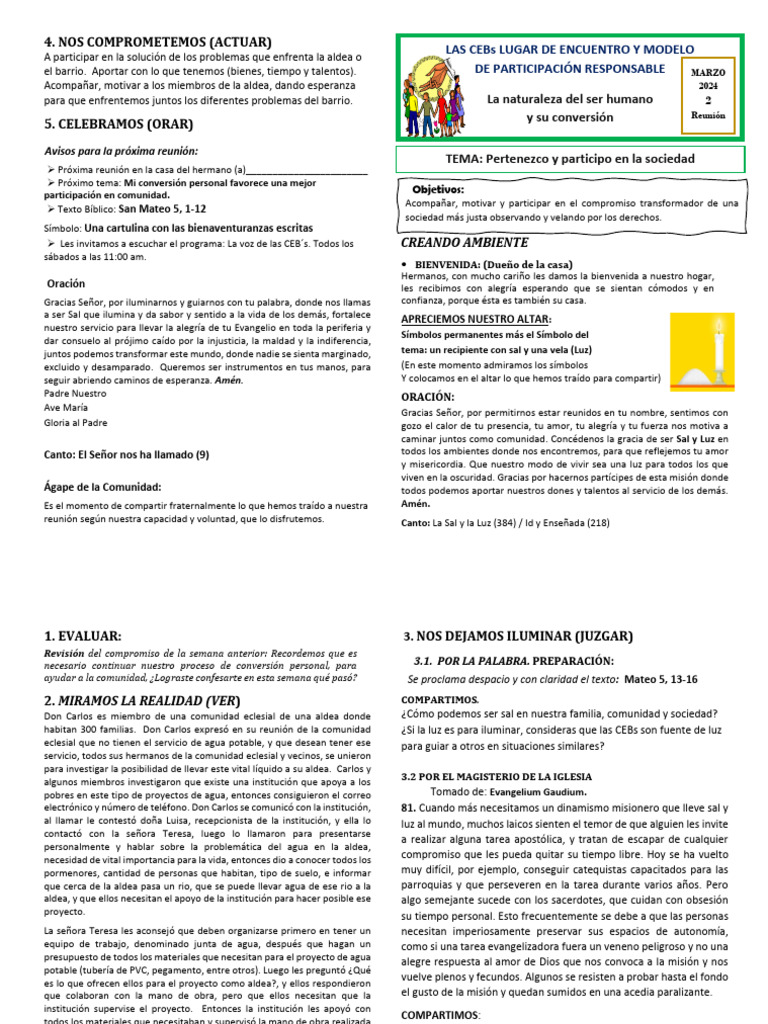 Tema 2 PERTENEZCO Y PARTICIPO EN LA SOCIEDAD | PDF | Oración | Amor