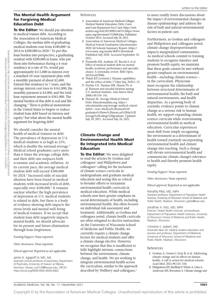 The Mental Health Argument For Forgiving Medical.6 | PDF | Debt ...