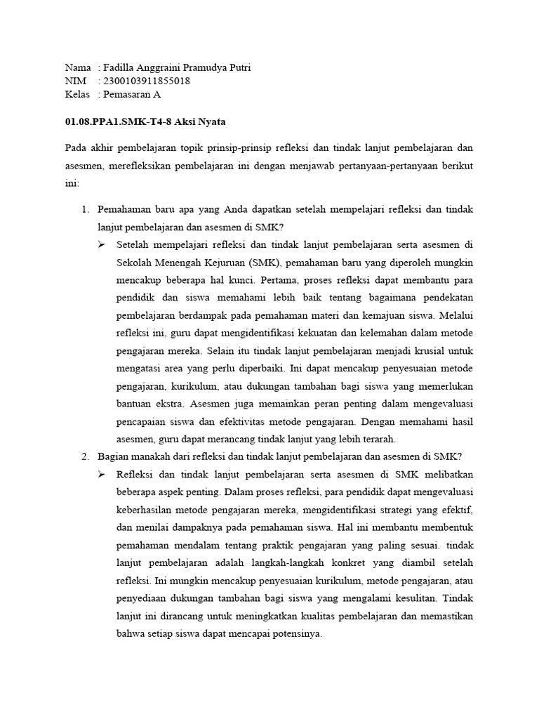 T4-8 Aksi Nyata PPA | PDF