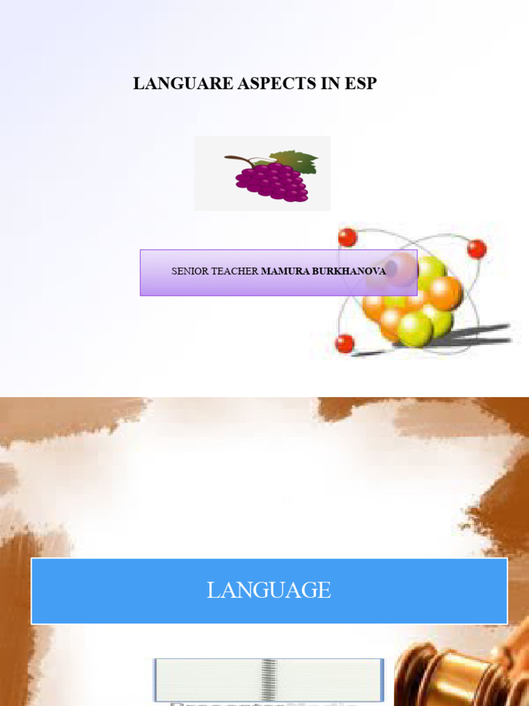 Introduction To Esp PPT Teaching Materia | PDF | Grammar | Vocabulary