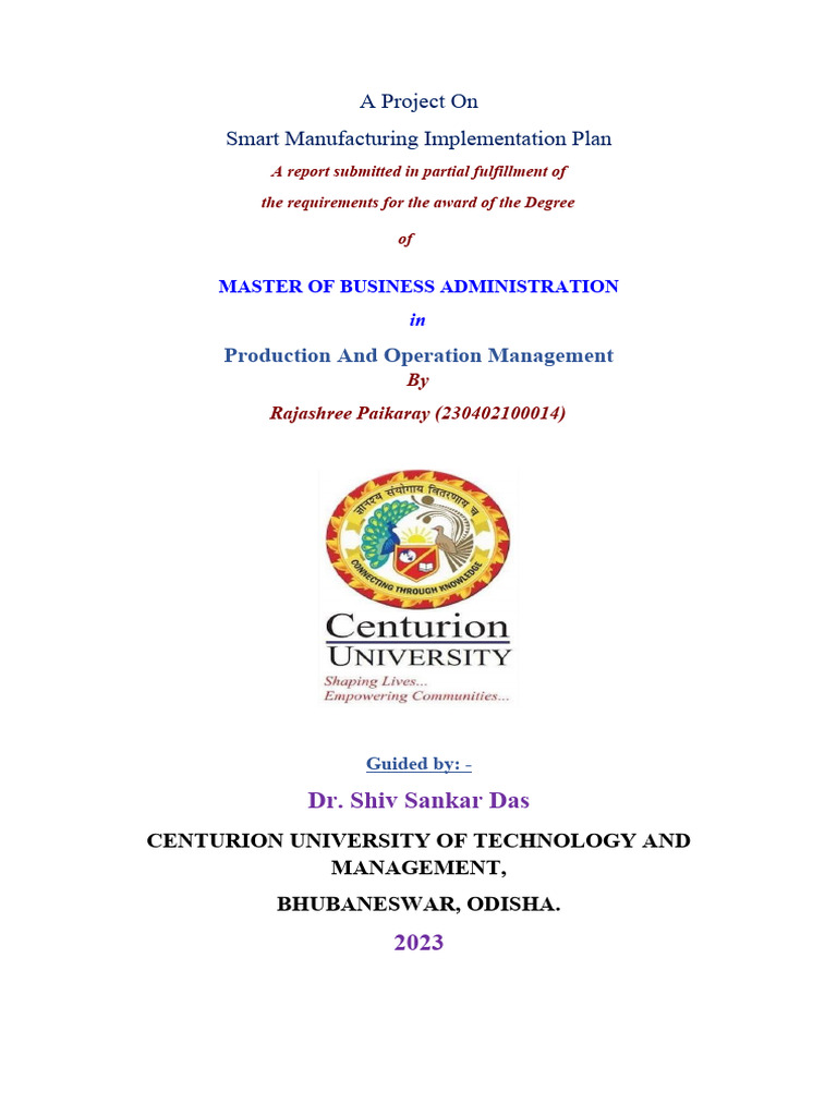 Production & OM PROJECT | PDF | Internet Of Things | Big Data