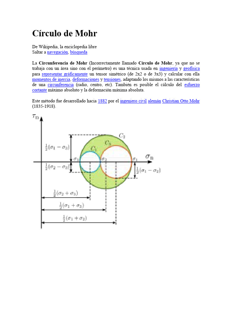 Círculo de Mohr | PDF | Geometría | Mecánica