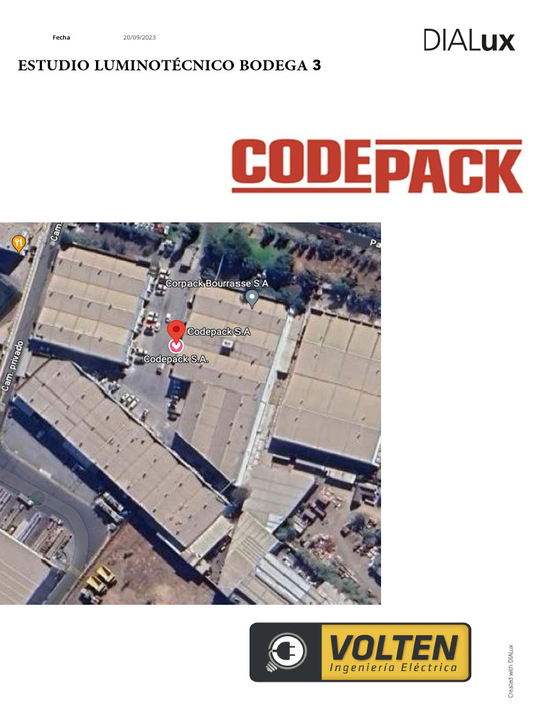 Dialux Recambio de Luminarias Codepack Certificados Te1 | PDF | Ligero | Psicofísica