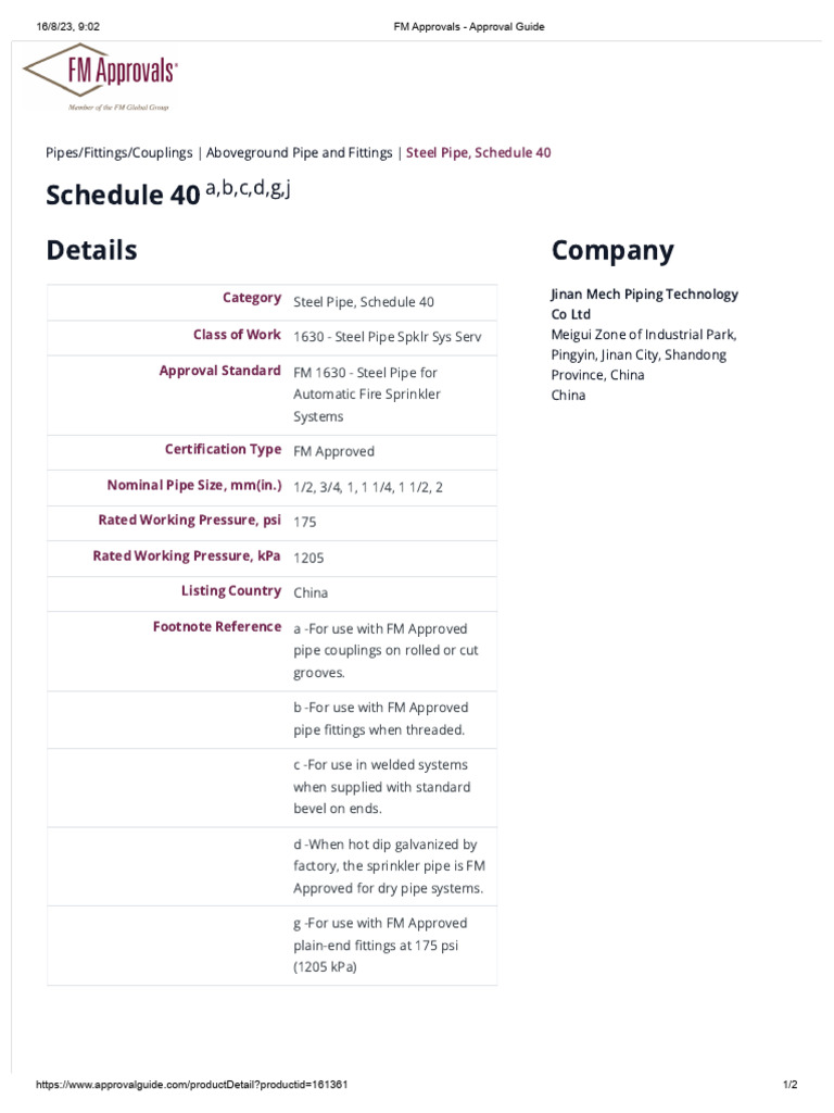 FM Approvals - Approval Guide | Download Free PDF | Pipe (Fluid ...