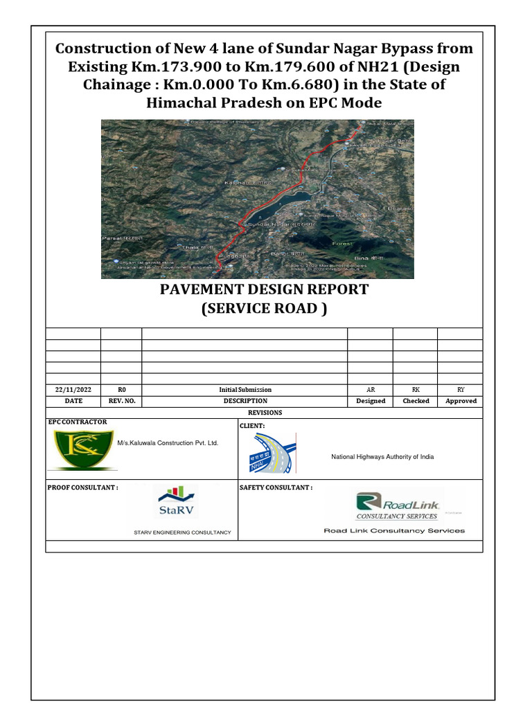 Pavement Design Report - Service Road | PDF | Road Surface | Road