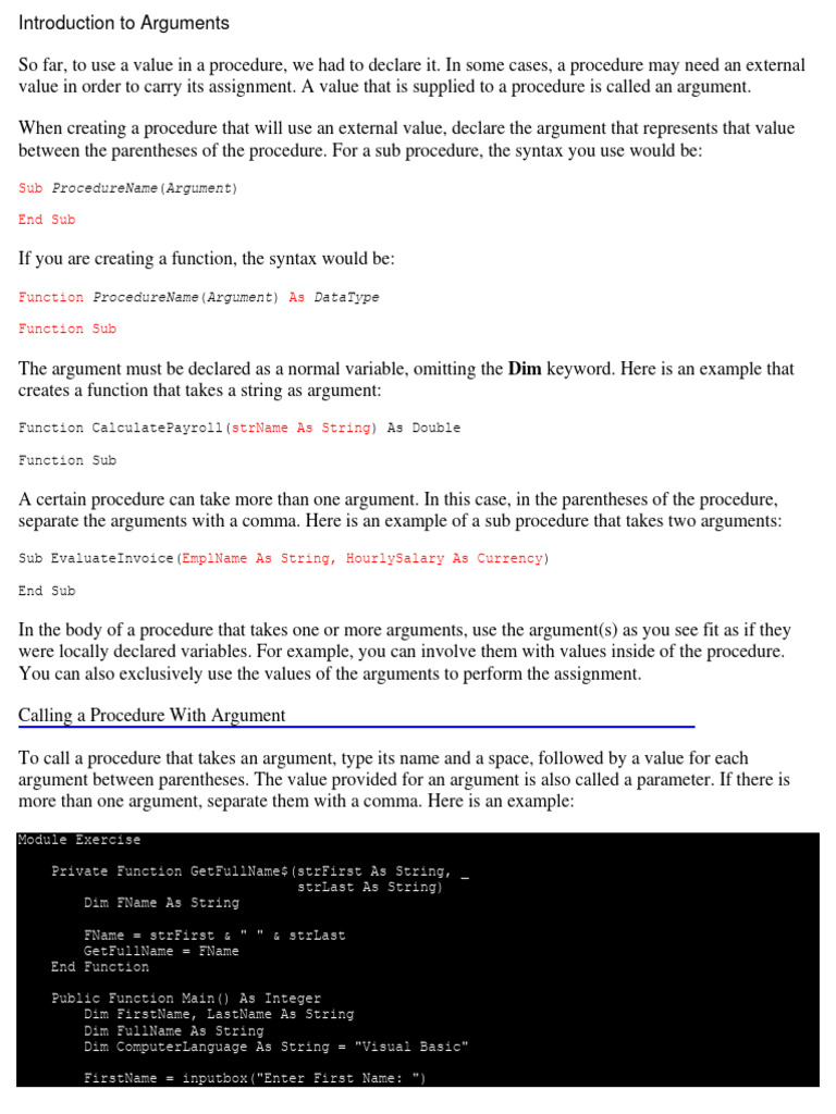 Introduction To Arguments | PDF | Parameter (Computer Programming ... Introduction To Arguments | PDF | Parameter (Computer Programming ...