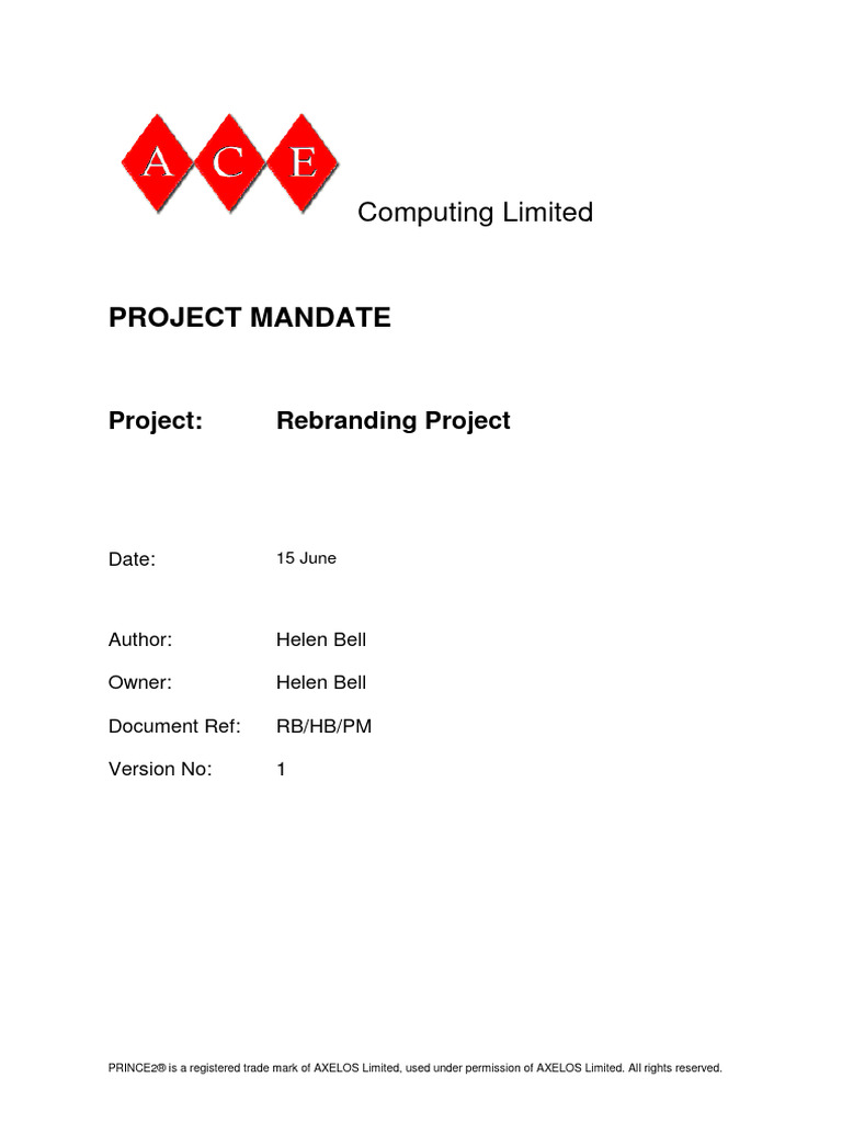 Project Mandate | PDF | Software Engineering | Software