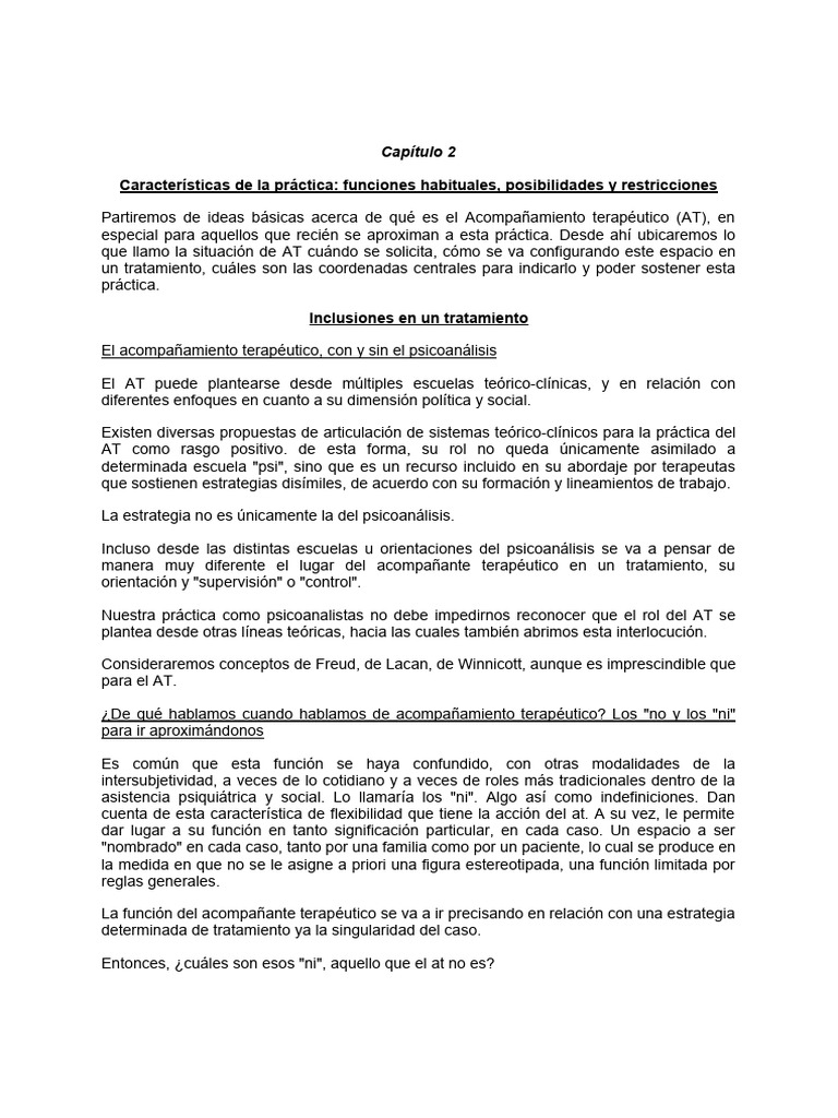 Rossi Capitulo 2-Unidad 2 | PDF | Psicoanálisis | Salud mental