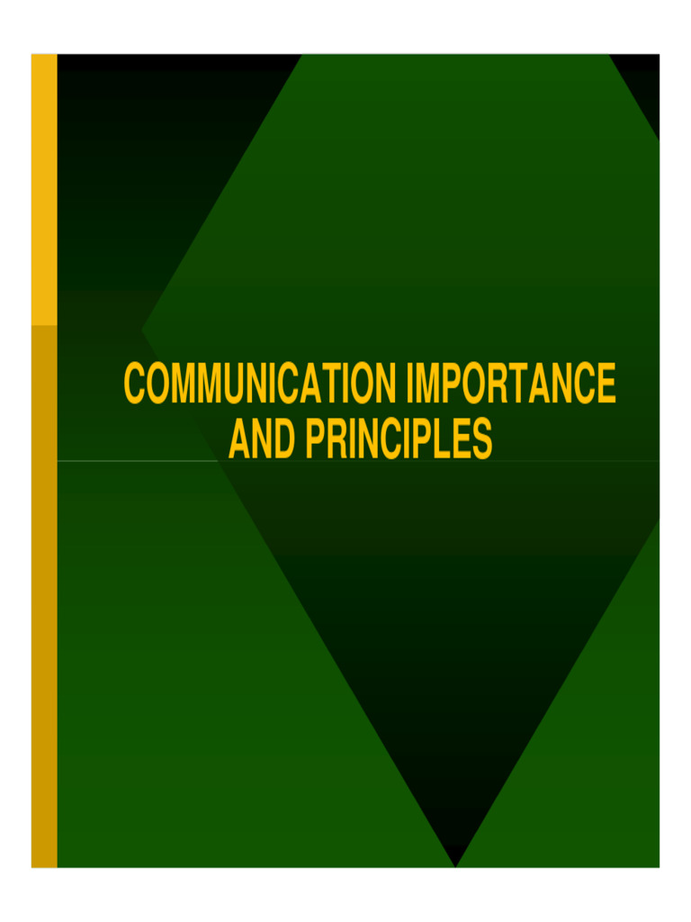 Communication Importance | PDF | Communication | Information