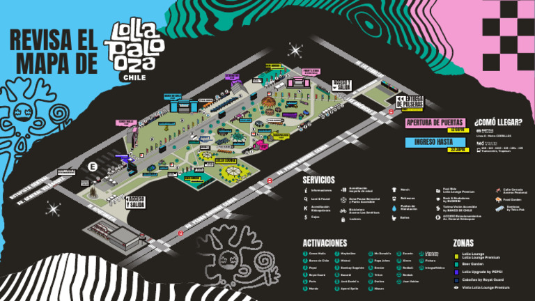 Mapa Lollapalooza Chile 2024 | PDF