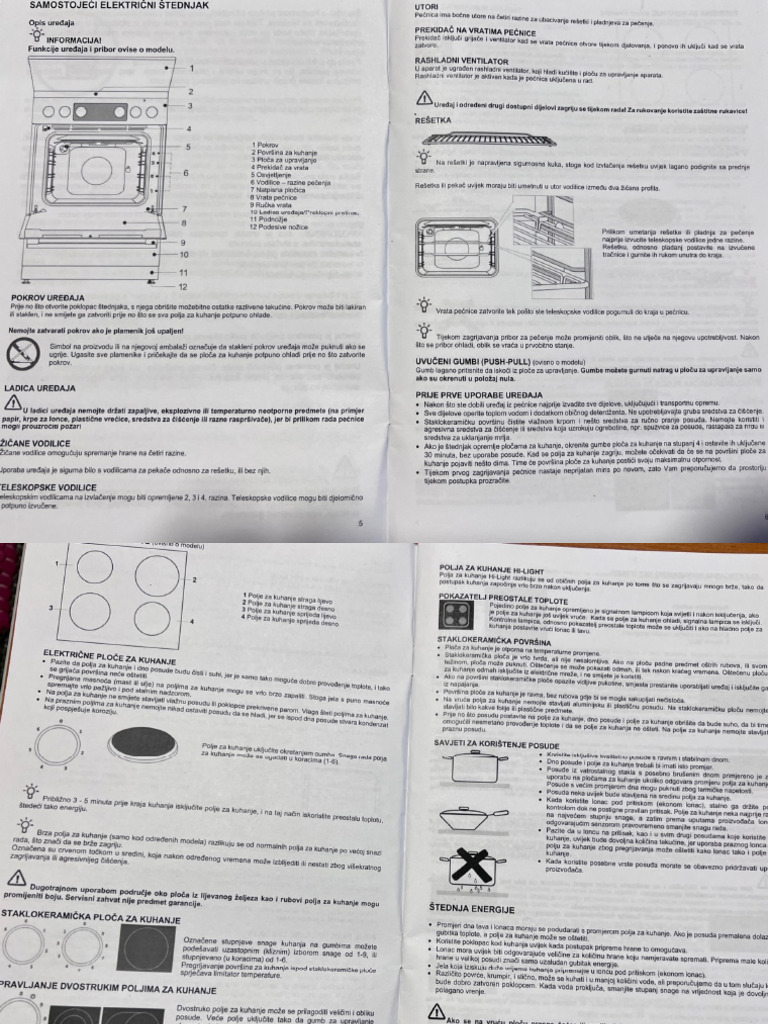 Gorenje Sporet Uputstvo | PDF