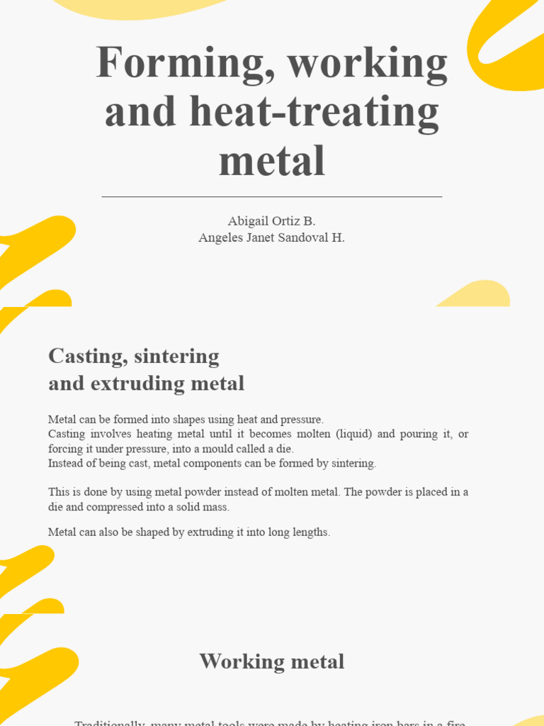 Metal Forming and Heat Treatment Guide | PDF