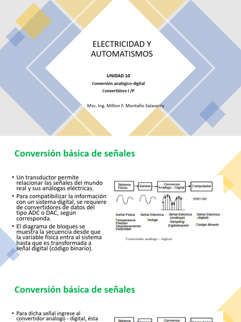 Unidad 10 Conversion Analogico-Digital | PDF | Conversor analógico a digital | Solenoide
