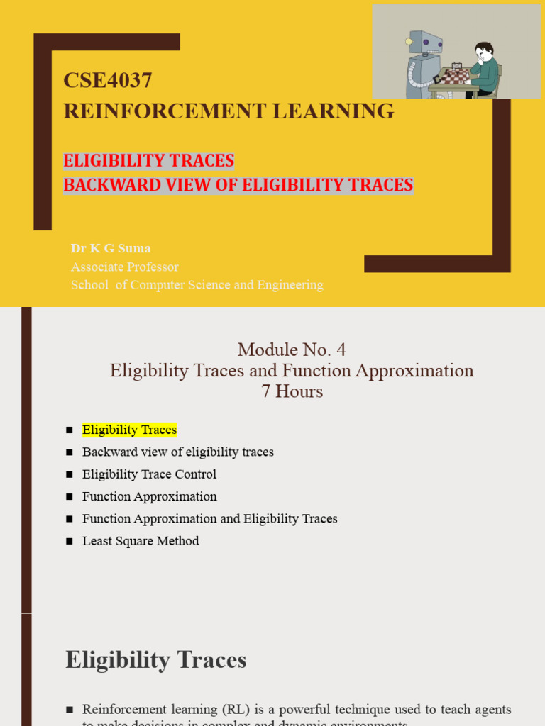 Module4 1 Eligibility Traces Pdf Algorithms And Data Structures Artificial Intelligence